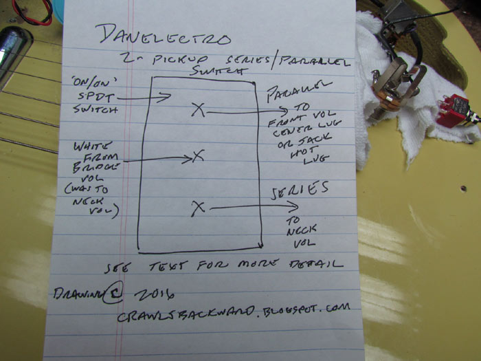 Danelectro Series Parallel Pickup Switch Crawls Backward (When Alarmed)
