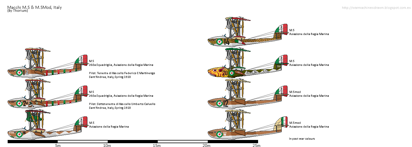 War Machines Drawn: Macchi M.5 - Italian users