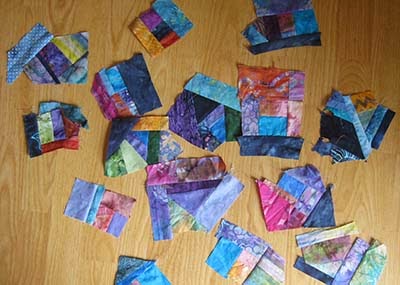 Gefilte Quilt: Modern Batik Scrap Wreath Tutorial, Part 1: Piecing and ...