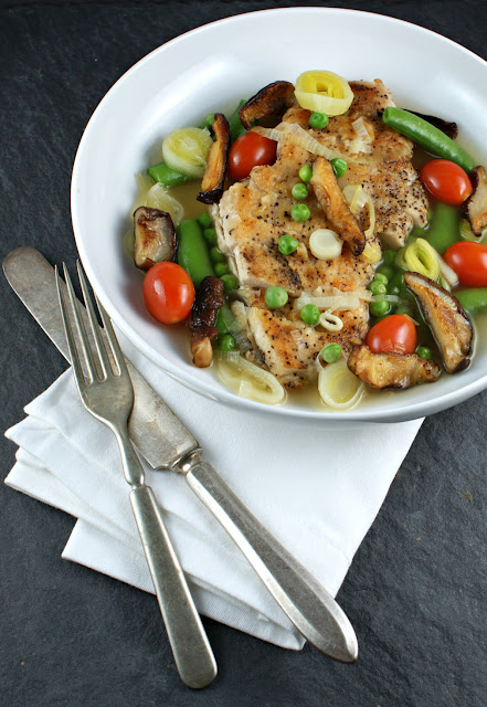 Authentic Suburban Gourmet: Pan Roasted Chicken and Spring Vegetables