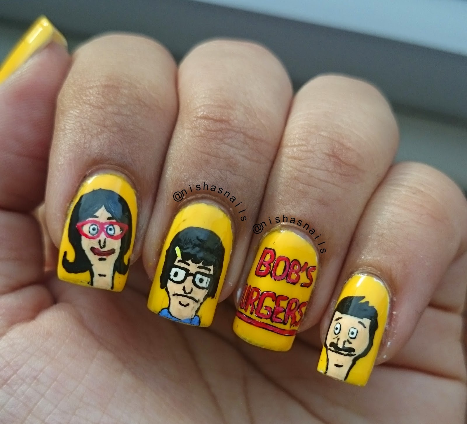 Nisha's Nails: Bob's Burgers Nail Art