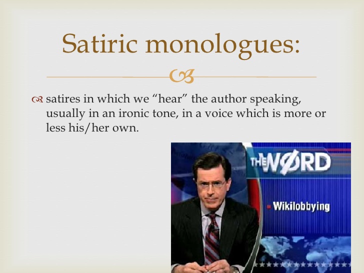 English Literature : Describe the types of Satire