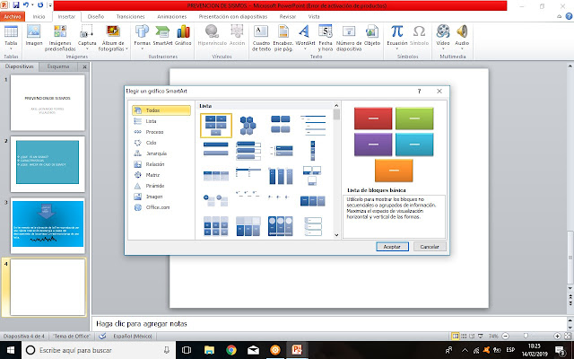 PowerPoint-inserción de objetos