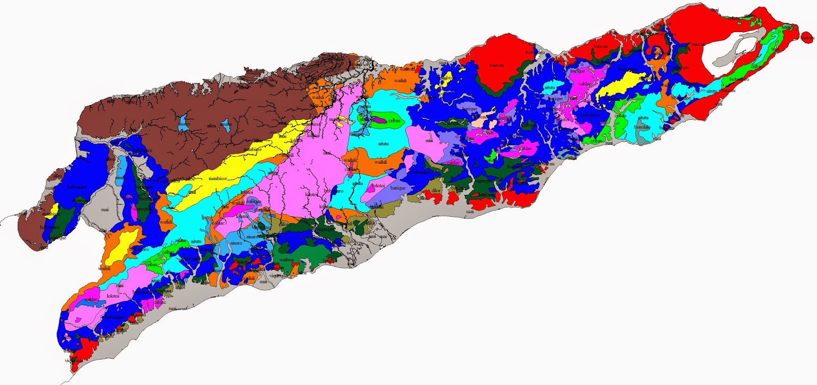 Timor leste Geological information: East Timor Geological Map