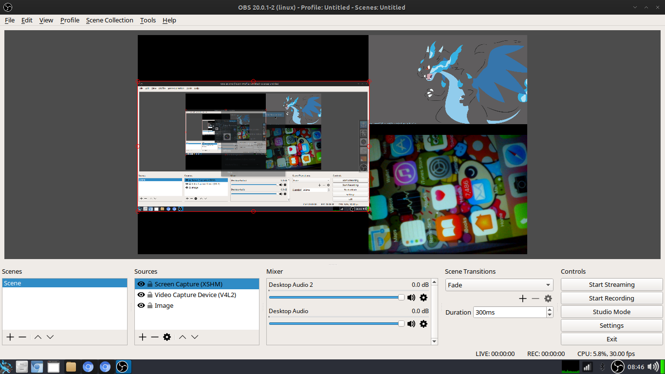 Open Broadcaster Software - Screen Recorder & Streaming on archlinux