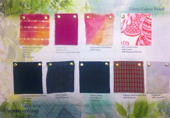 Captivating: Final Fabrics Board