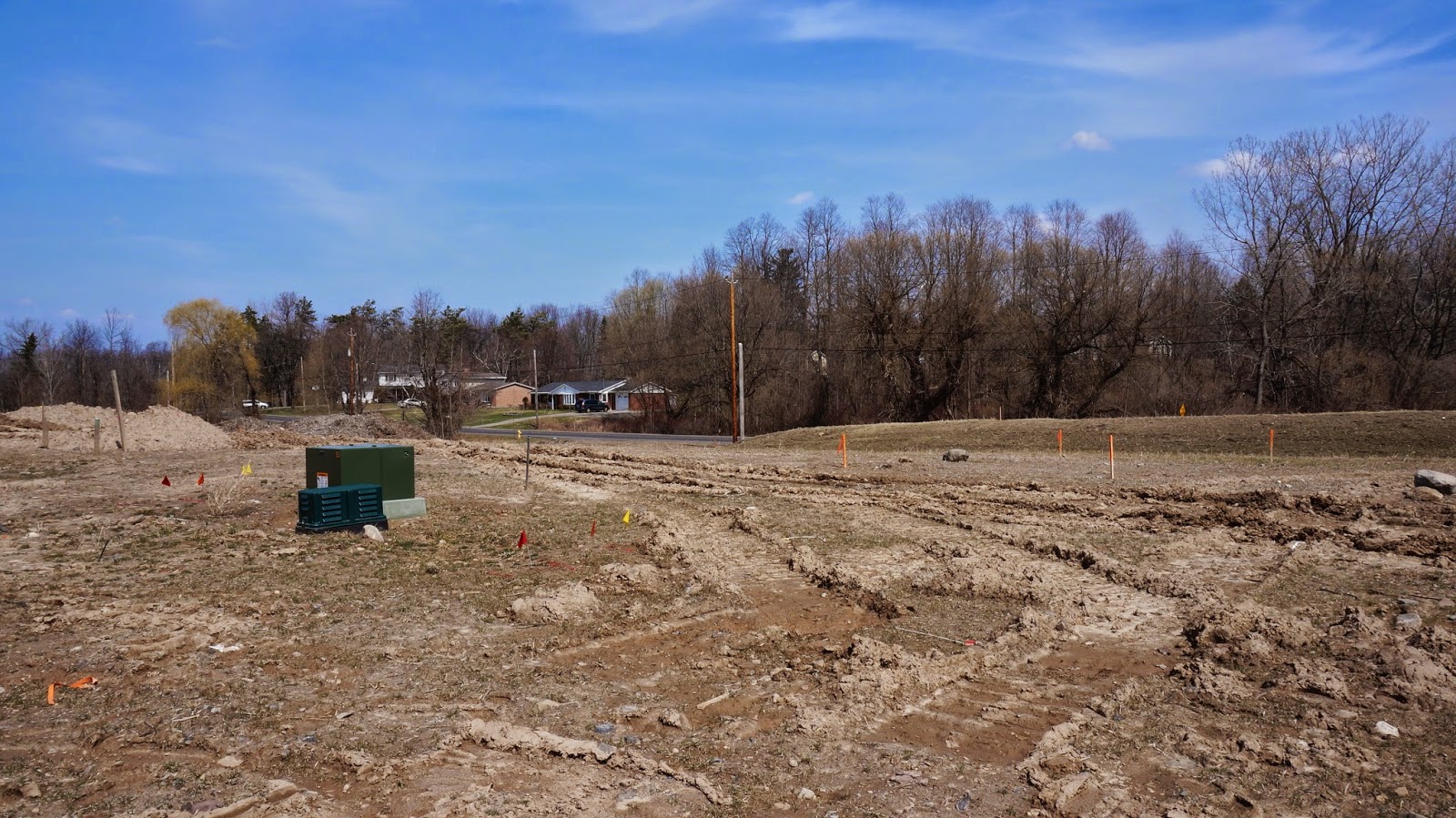 The Lot Is Steaked Out For Construction