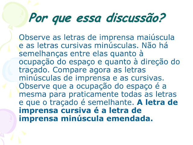 Da Letra de Imprensa à Letra Cursiva. - Atividades de Caligrafia