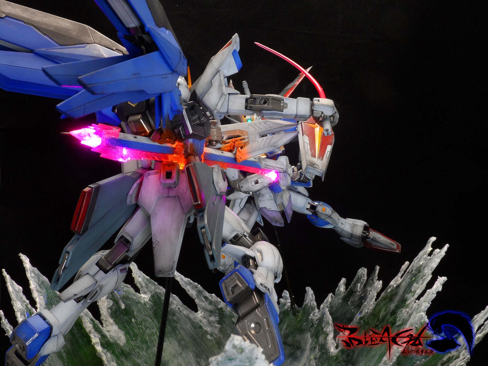Custom Build: MG 1/100 Freedom Gundam VS MG 1/100 Force Impulse Gundam ...