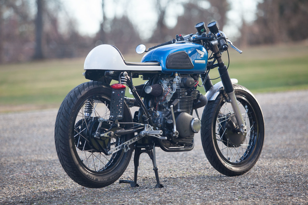 biker excalibur II: 1973 Honda cl350 cafe racer by Northeast-sportscar