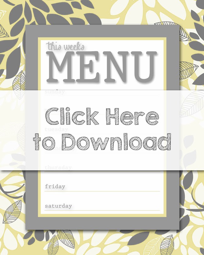 Free Printable Menus | i should be mopping the floor