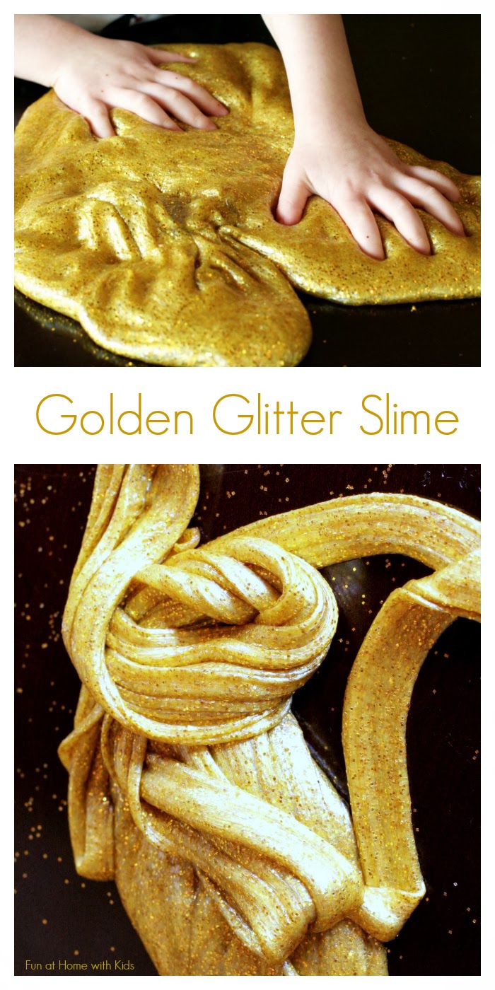 Golden Glitter Slime