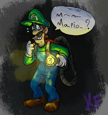 Kami's Library Thoughts: Fan Art Friday: Luigi