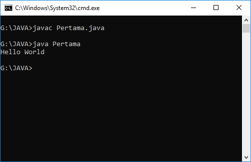 JAVA (JDK) : Path & Membuat Program Sederhana (HELLO WORLD) Pada Java - CircleTekno