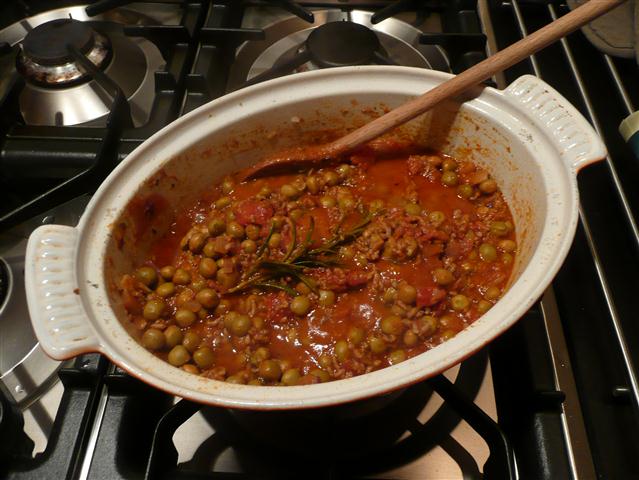Kapucijners met gehakt-tomatensaus
