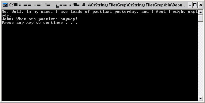 Programmer's Ranch: C#: Creating a grep-like tool using Files, Strings ...