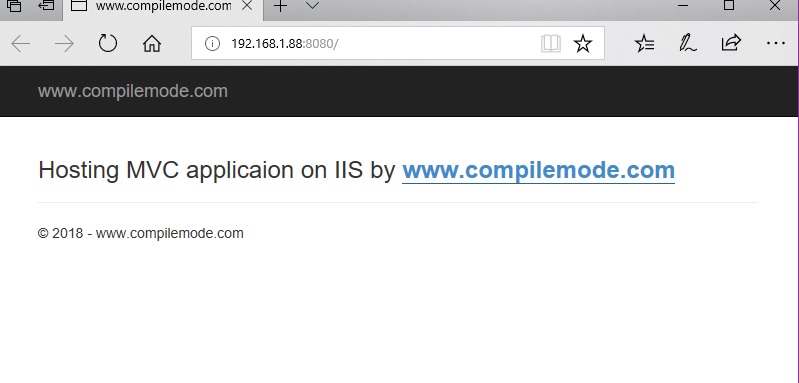 How To Host Aspnet Mvc Web Application On Local Iis