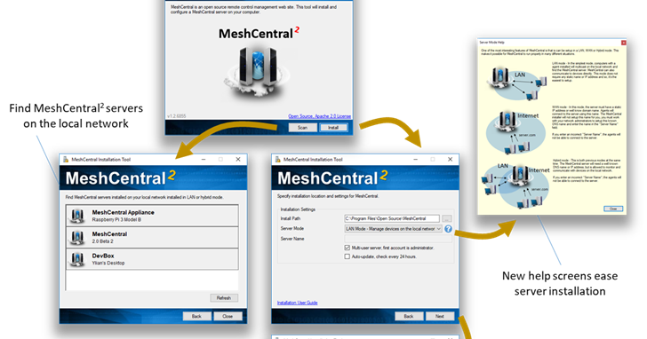 MeshCentral Improved Windows Installer