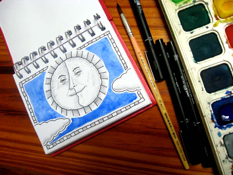 Ilustrador Alexiev Gandman: Paso a paso para dibujar un sol