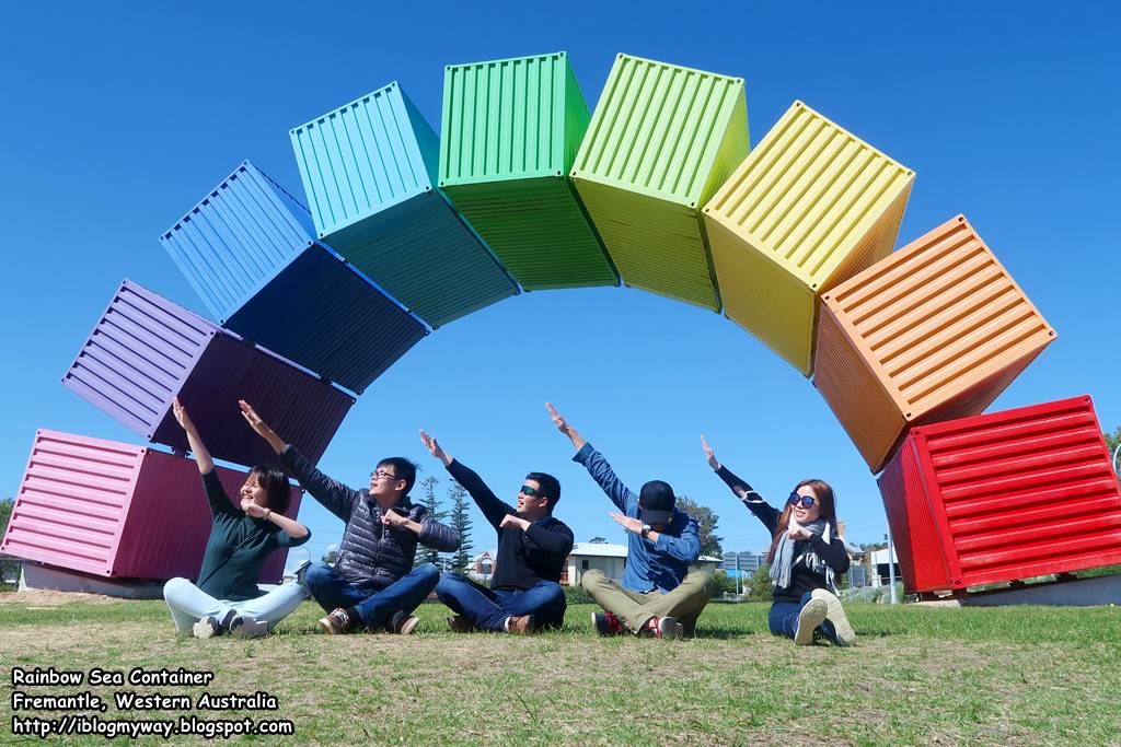 Rainbow Sea Container @ Fremantle, Western Australia - I Blog My Way