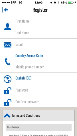 Amadeus CheckMyTrip (CMT) and Amadeus Mobile: How to create a profile