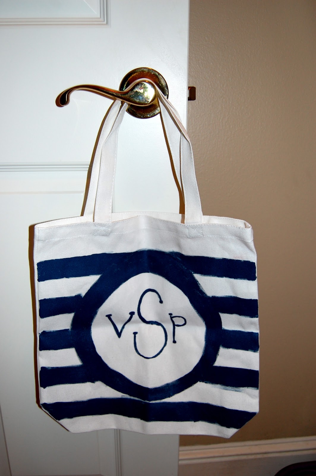 CARLY Hand Painted Monogrammed Tote