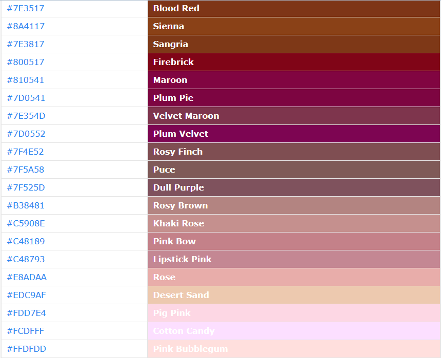 Woozworld Cookie: Woozworld Color Codes
