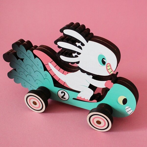 The Blot Says...: DCon Exclusive Wooper Looper #2 Wood Push Car by Gary ...