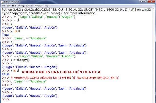 APRENDER A PROGRAMAR CON PYTHON: DICCIONARIOS Y SUS MÉTODOS