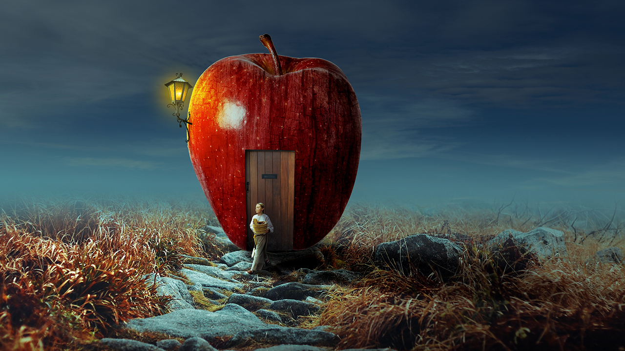 Dramatic Fantasy Photoshop | Apple House | Tutorial Manipulation ...