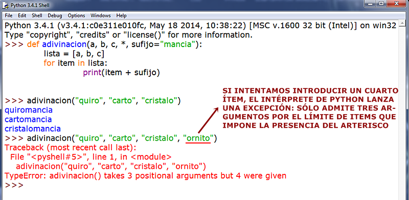 APRENDER A PROGRAMAR CON PYTHON: FUNCIONES DEFINIDAS POR EL USUARIO IV: ARGUMENTOS