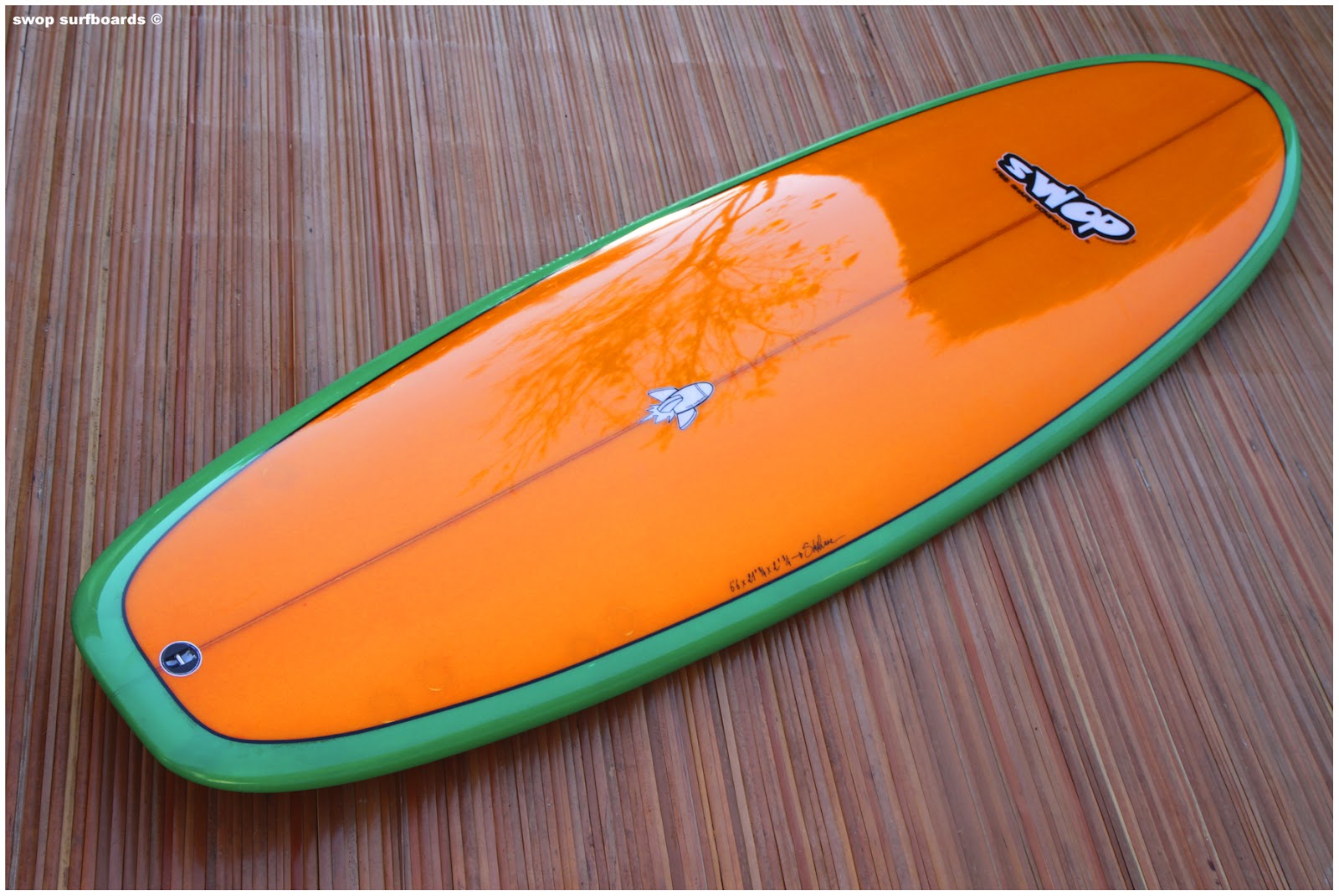 swop surfboards: LIME AND ORANGE