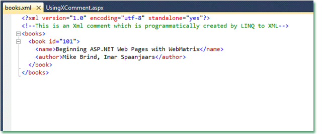 Linq How To Create A Comment In An Xml Document