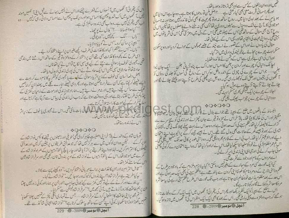 Free Urdu Digests: Aanchal Digest November 2009 Online Reading.