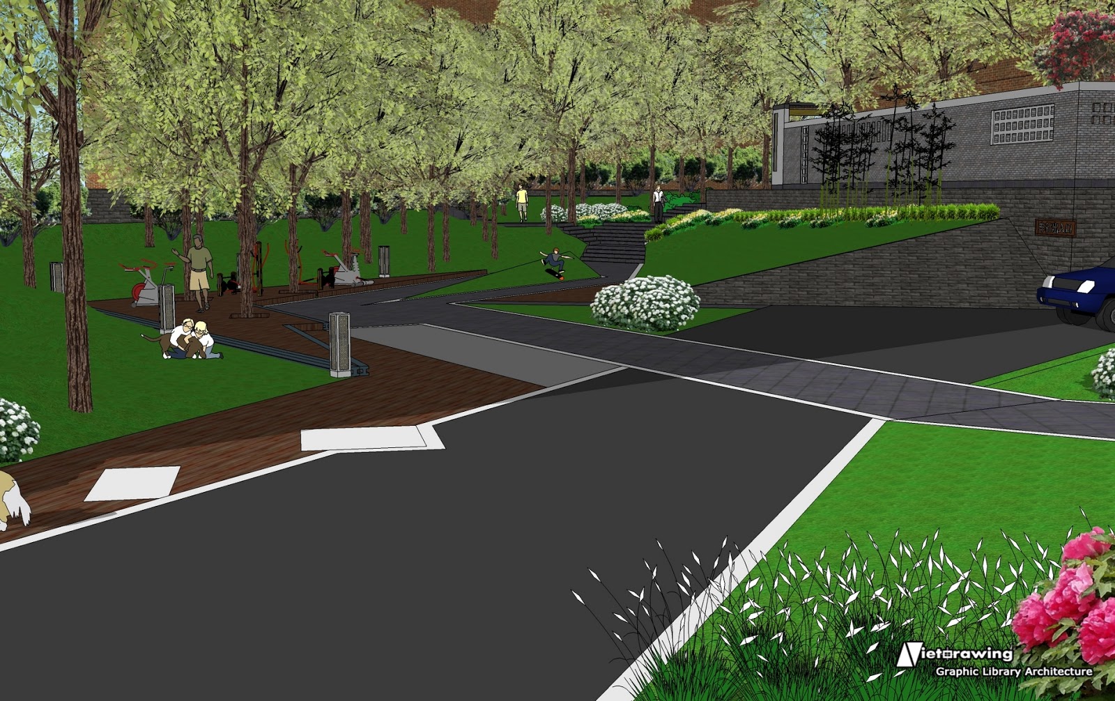 [SKETCHUP] LANDSCAPE MODEL 03 - ANARCHIVN