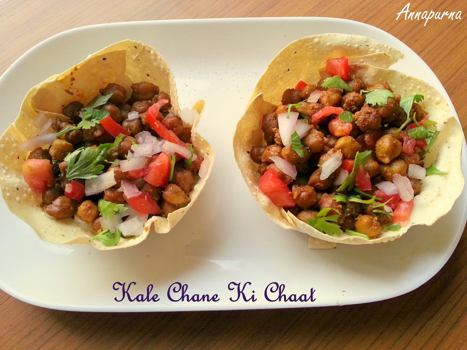 Annapurna: Kale Chane ki Chaat / Black Chickpeas Chaat Recipe