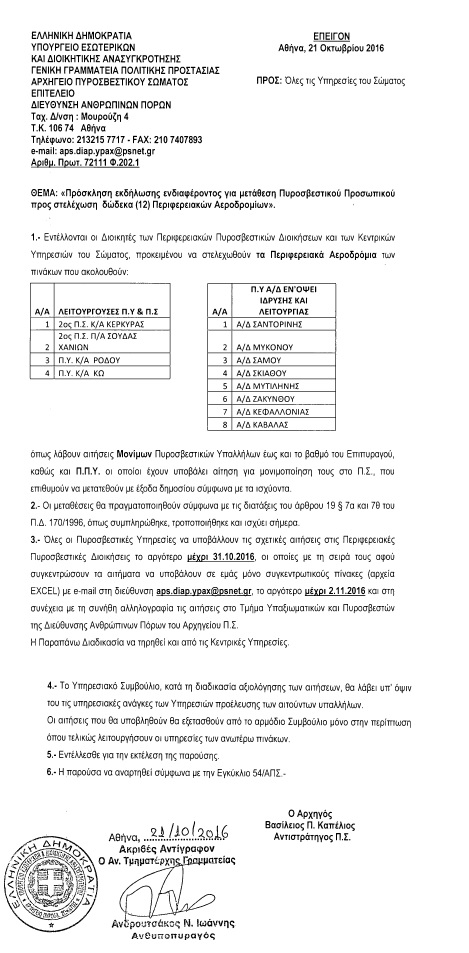 Ε.Υ.Π.Σ Ν. Λακωνίας: Οκτωβρίου 2016