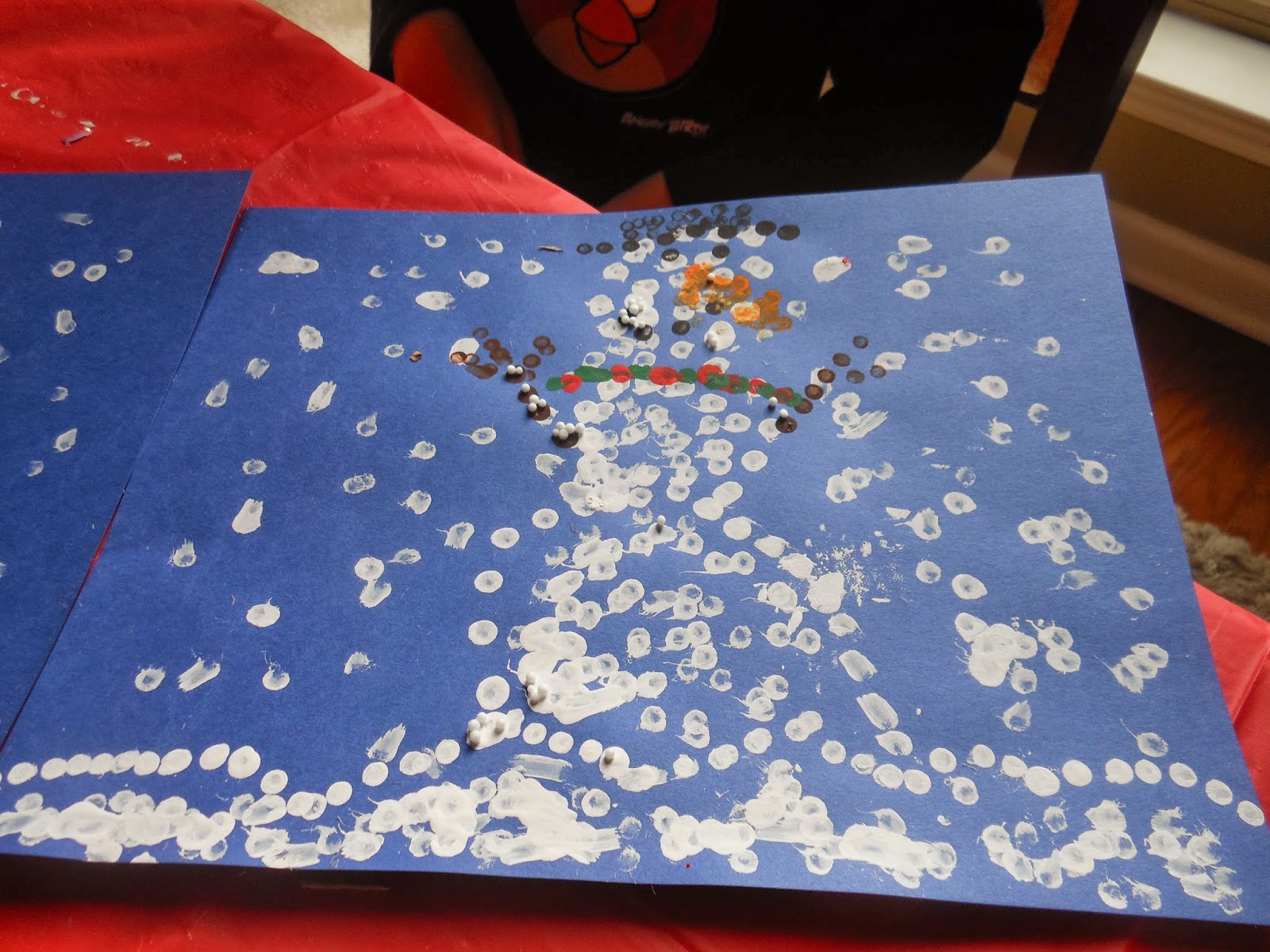 The Hommel Four: Snowman Crafts--Ornaments & Q-tips paintings