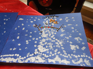 The Hommel Four: Snowman Crafts--Ornaments & Q-tips paintings