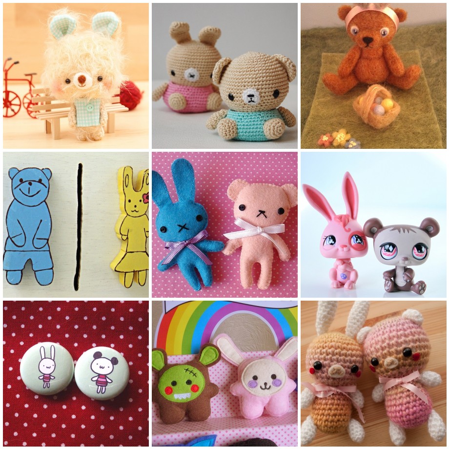 Mosaic Monday: Bunny and Bear - The Sweet Tidings