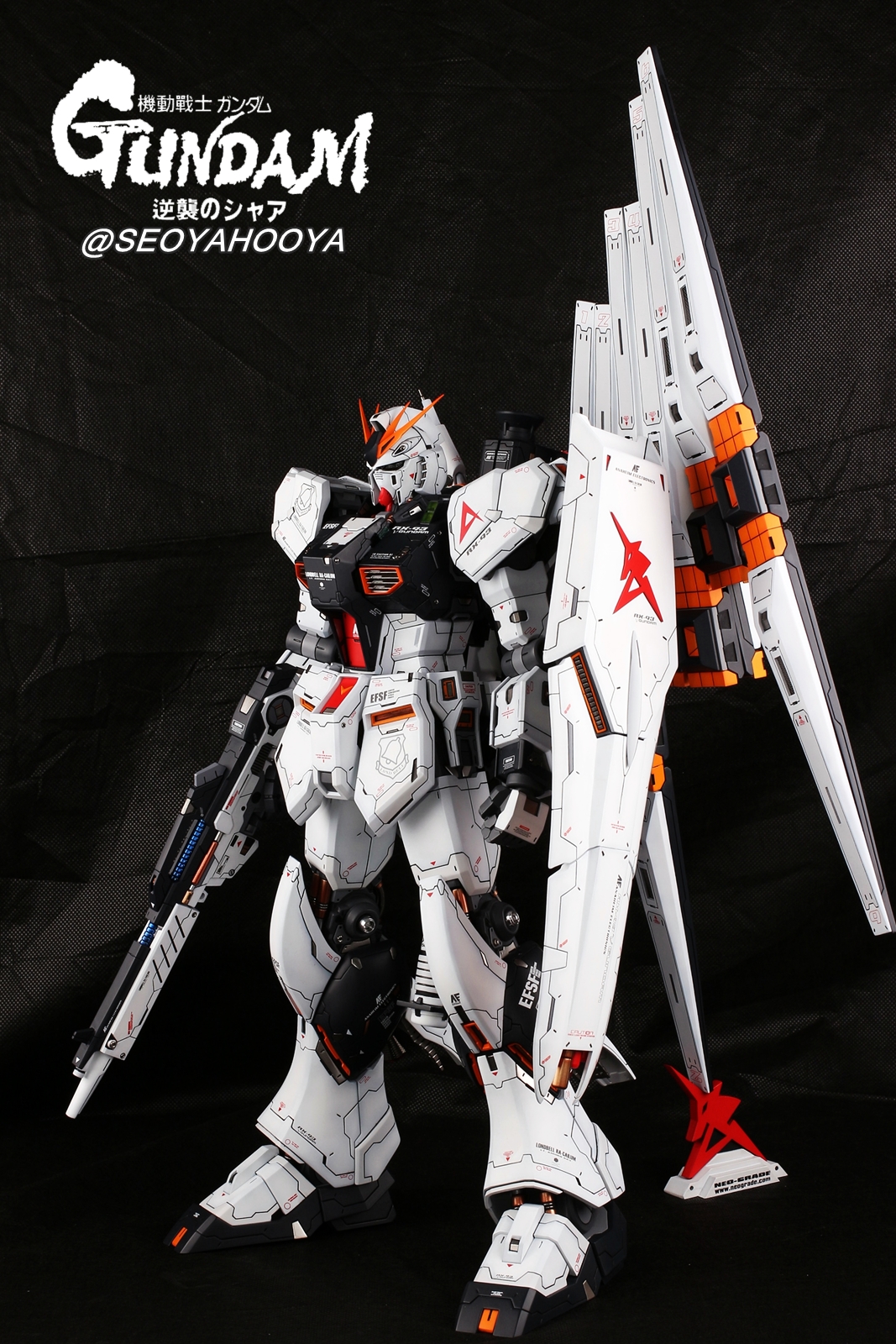 GUNDAM GUY: Neo Grade 1/60 Nu Gundam - Customized Build