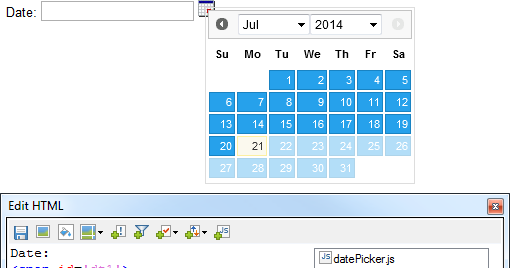 Spotfire Developer: Popup Calendar (WebPlayer compatible)