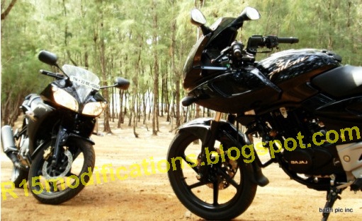 Yamaha R15 v/s Bajaj Pulsar 220DTSi ~ R15 MODIFICATIONS By Rahul Harwani
