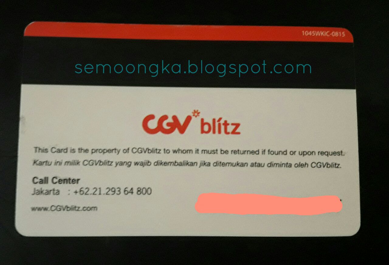 All About CGV Membercard ~ Semoongka