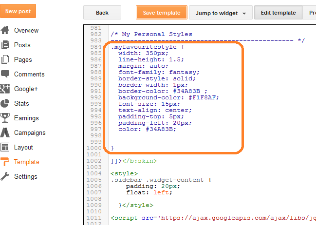 How to add CSS Style in Blogger ~ Tell Me Blogging