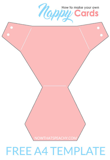 FREE Nappy Card template | EASY PAPER DIY | Now thats Peachy