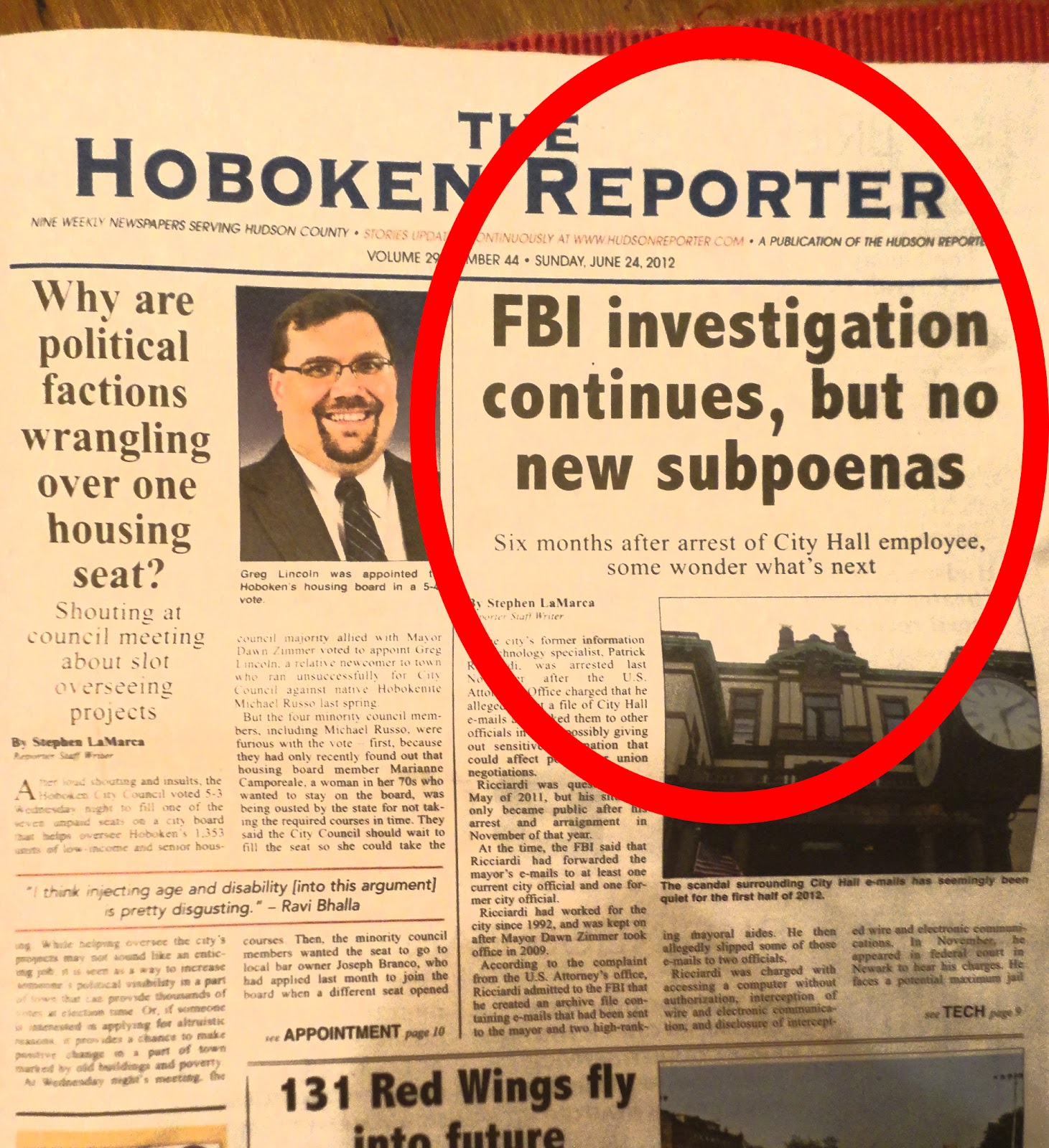 (Another) Finboy© Misfire at the Hoboken Reporter?