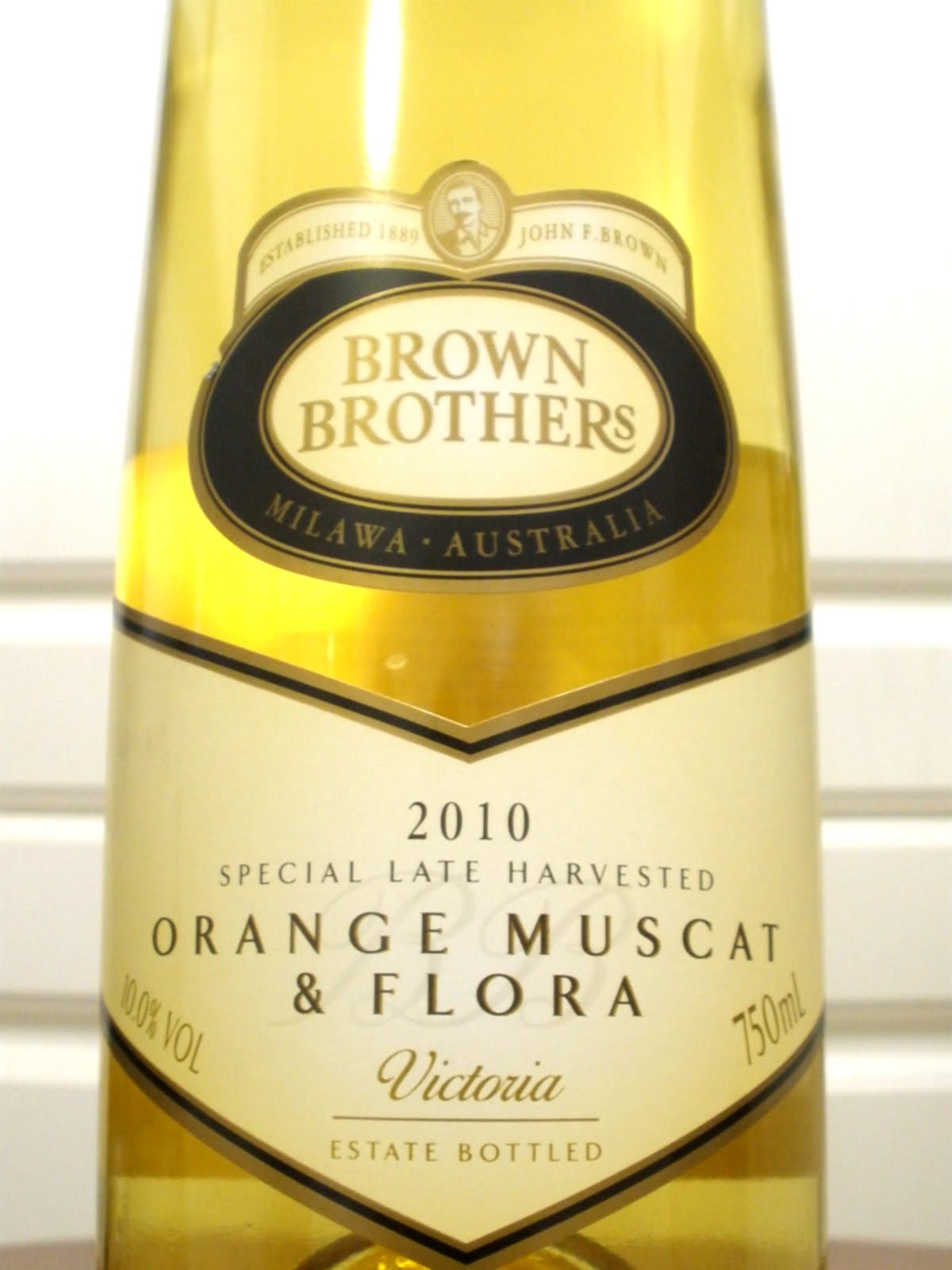 Australian Wine Journal: BROWN BROTHERS SPECIAL LATE HARVESTED ORANGE ...