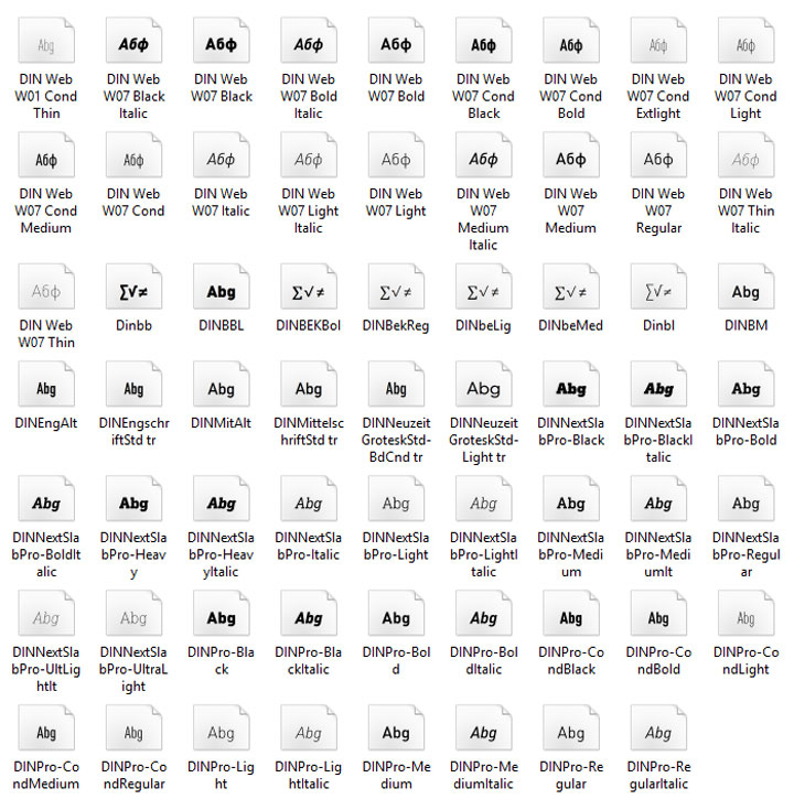 DIN Font Family | GRAFİK MARKET (Beta)