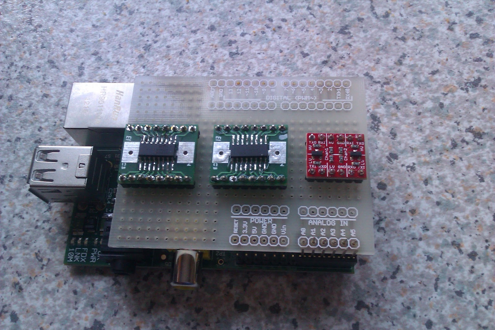 The G Man Speaks Raspberry Pi Arduino Shield Cheap Option